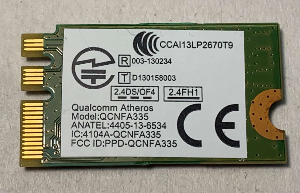 Qualcomm Atheros QCNFA335 WiFi Card - RnD Computers